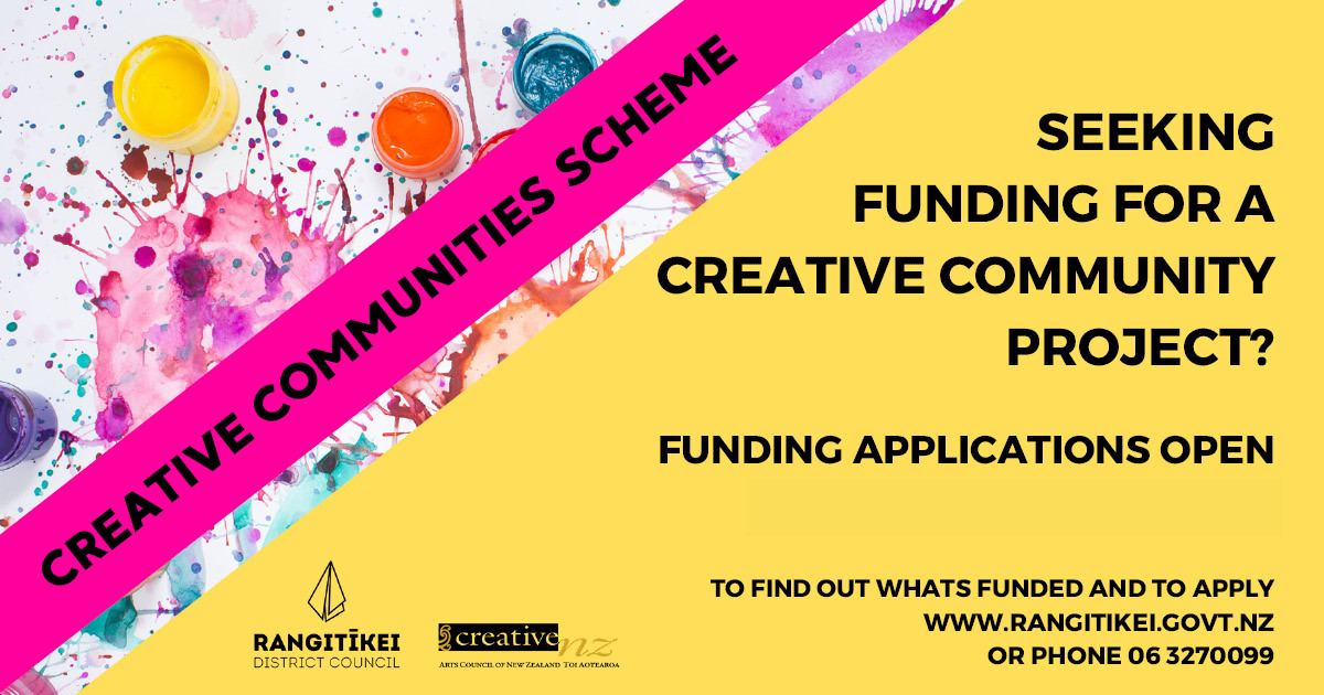 News: Sep 2020 - Creative Community Scheme: Rangitikei District Council